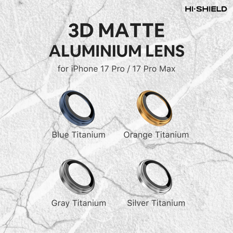 [ฟิล์มกล้อง iPhone 17Pro/ProMax] HI-SHIELD กระจกกันเลนส์กล้อง 3D Matte ...