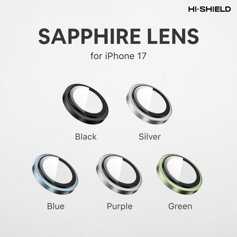 [iPhone17] HI-SHIELD กระจกกันเลนส์กล้อง iPhone 17 Sapphire Lens แท้ ...