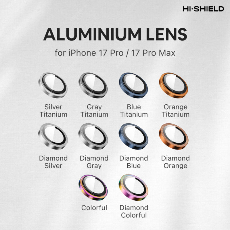 [ฟิล์มกล้อง iPhone 17] HI-SHIELD กระจกกันเลนส์กล้อง iPhone17 Aluminium ...